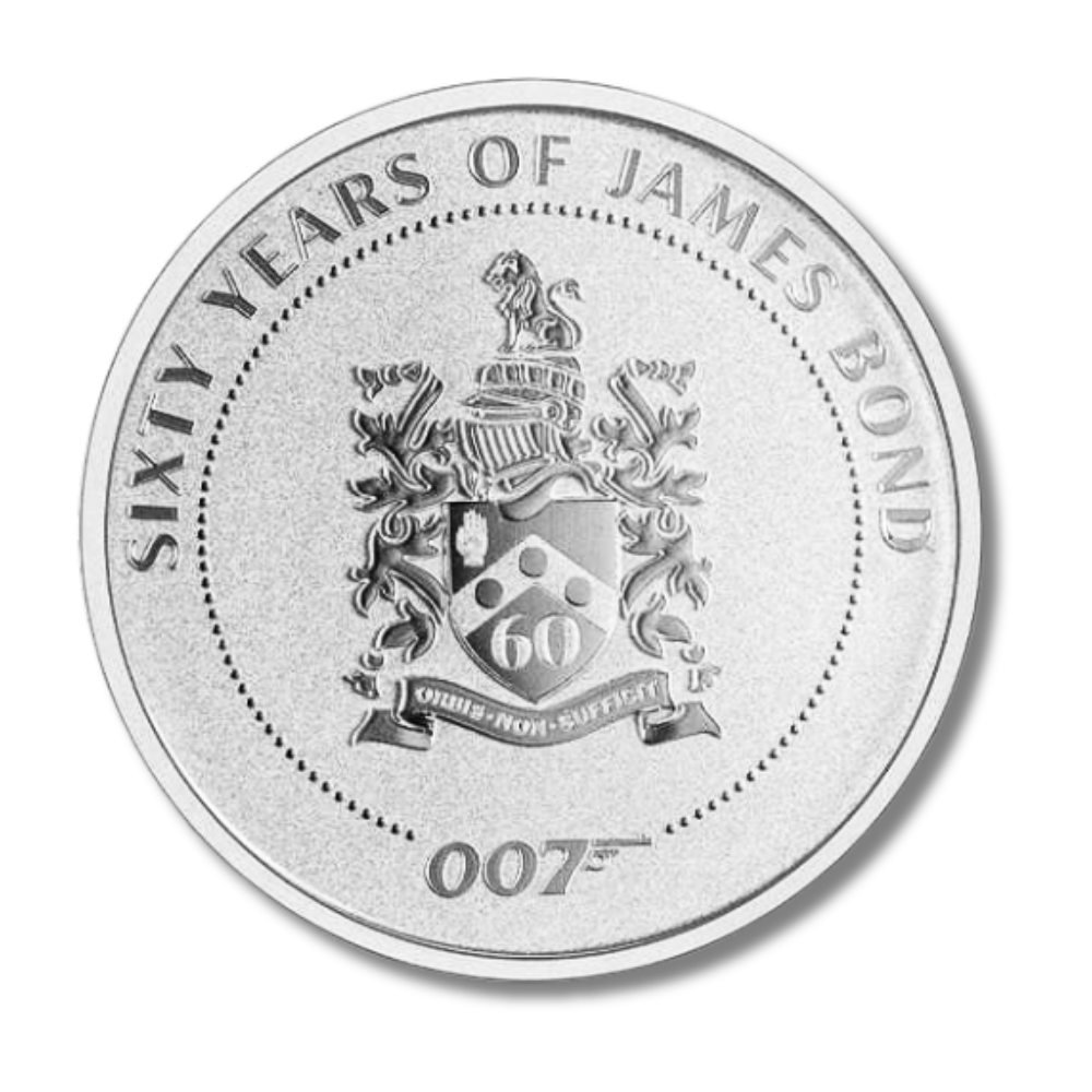 Tuvalu 2022 1 Oz .999 Silver- 60th Anniversary James Bond Crest ...